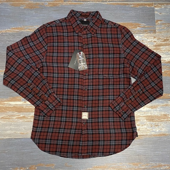 Denim & Flower | Shirts | Nwt Denim Flower Flannel Size Medium In Red ...